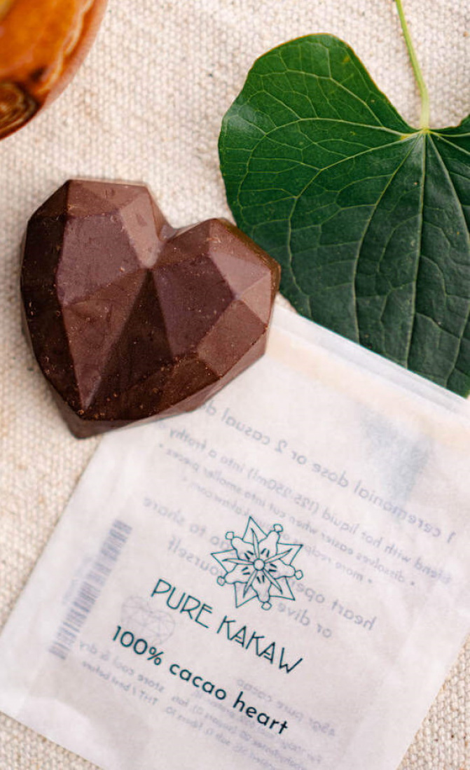 Pure KaKaw Pure Cacao Hart 45gr - Accessoires - Yoga Specials